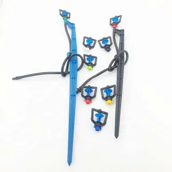 360 Degree Rotating Micro Sprinkler Set Rotated Sprayer On Stake For ...