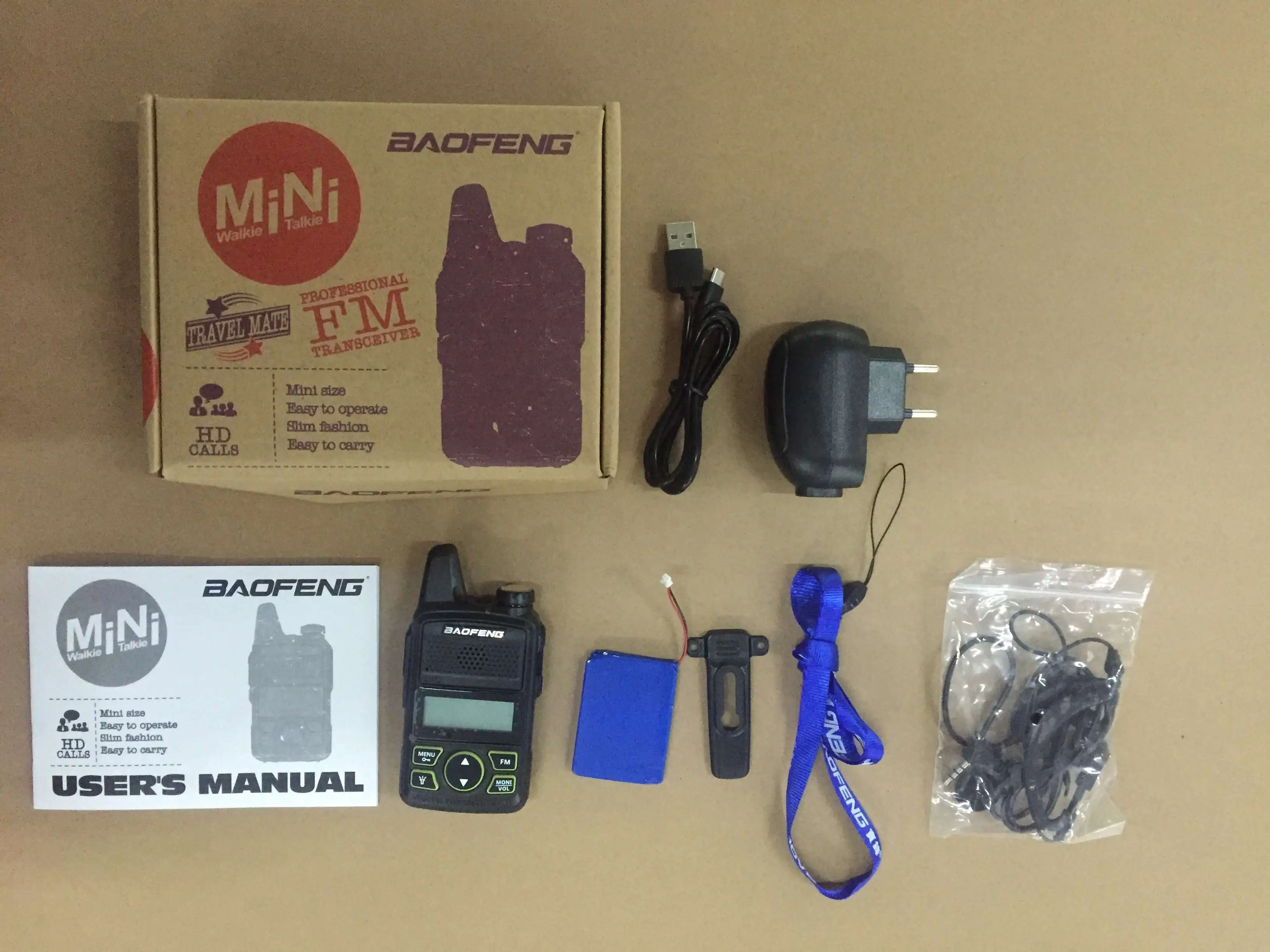 Baofeng Mini Radio Bf T1 Pocket Walkie Talkie For Child Portable Uhf ...