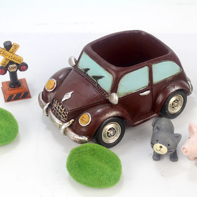 Roogo Resin Vintage Antique Car Model Flower Pots - Buy Truck Flower ...