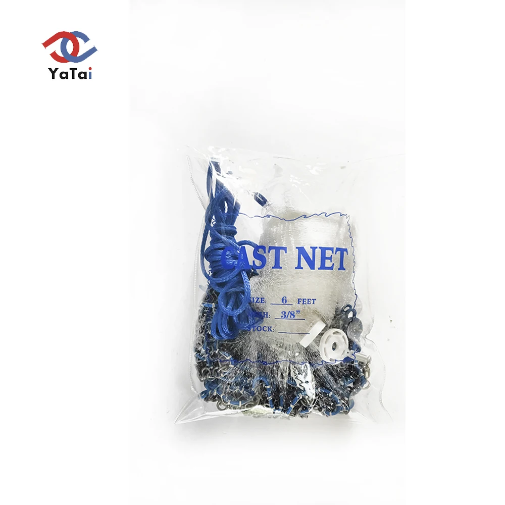 Professional 6ft Drawstring Cast Net Customized Hand Throw Casting Net ...