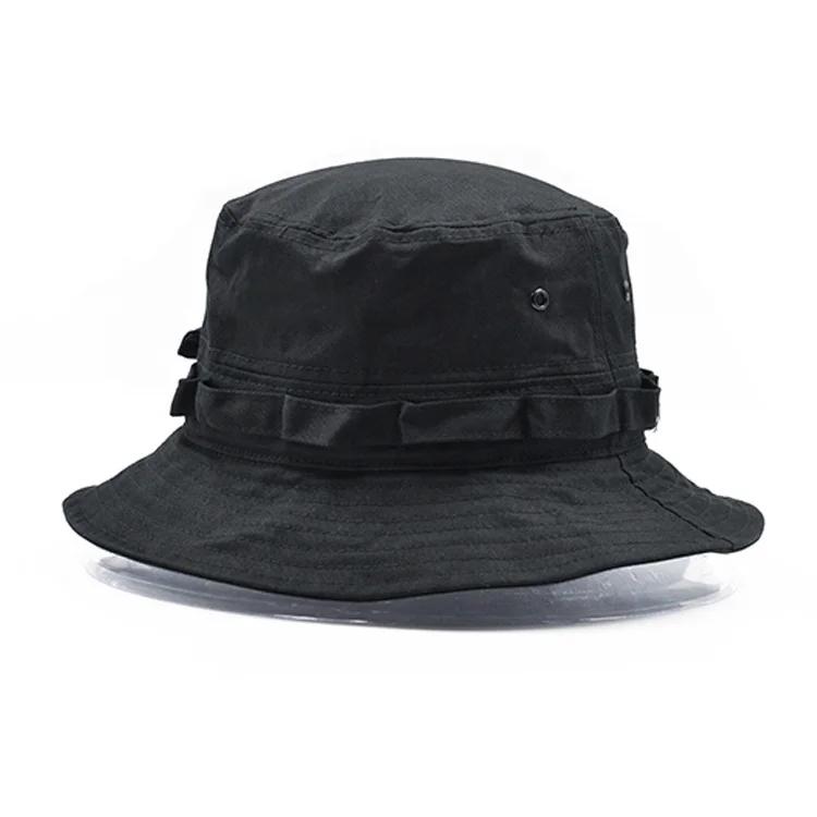 Designer Cotton Bucket Hat With Pocket Canvas Fisherman Hat With String ...