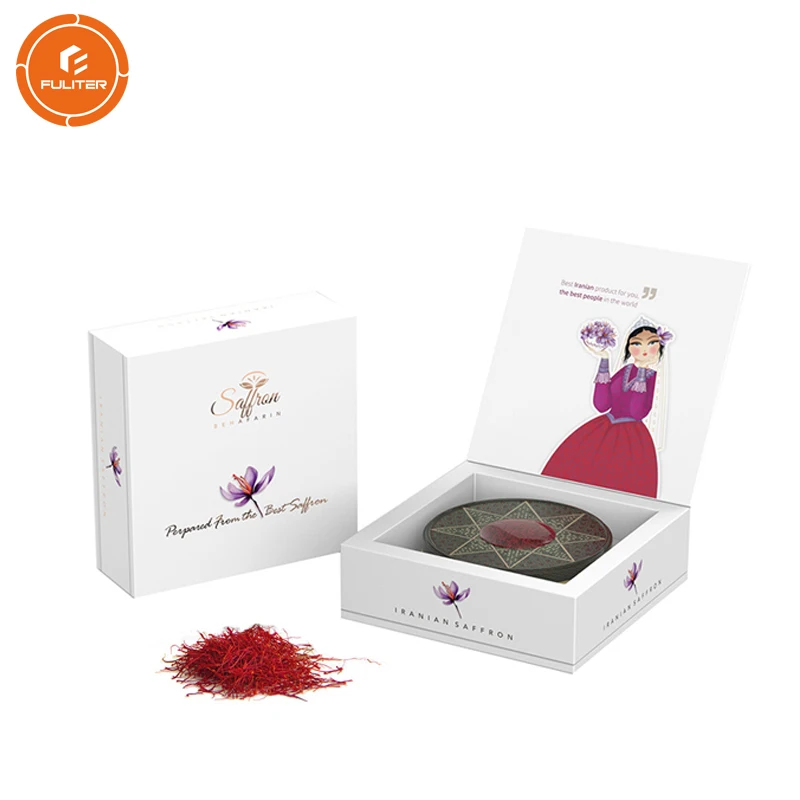 Red Luxury Custom Printed Saffron Packaging Shipping Gift Paper Box ...