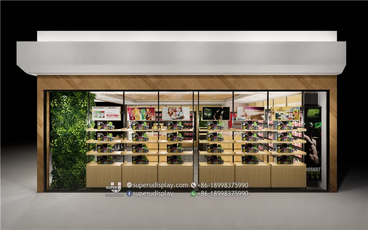 Customized Health Display Shelves for Modern Health Food Shops