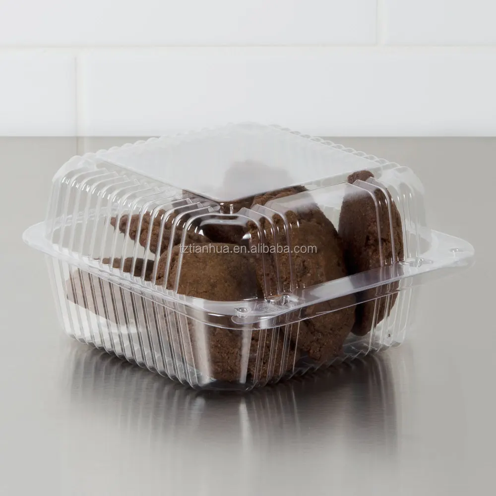 Plastic Clear Clamshell Hinged Hamburger Container Bops Material ...