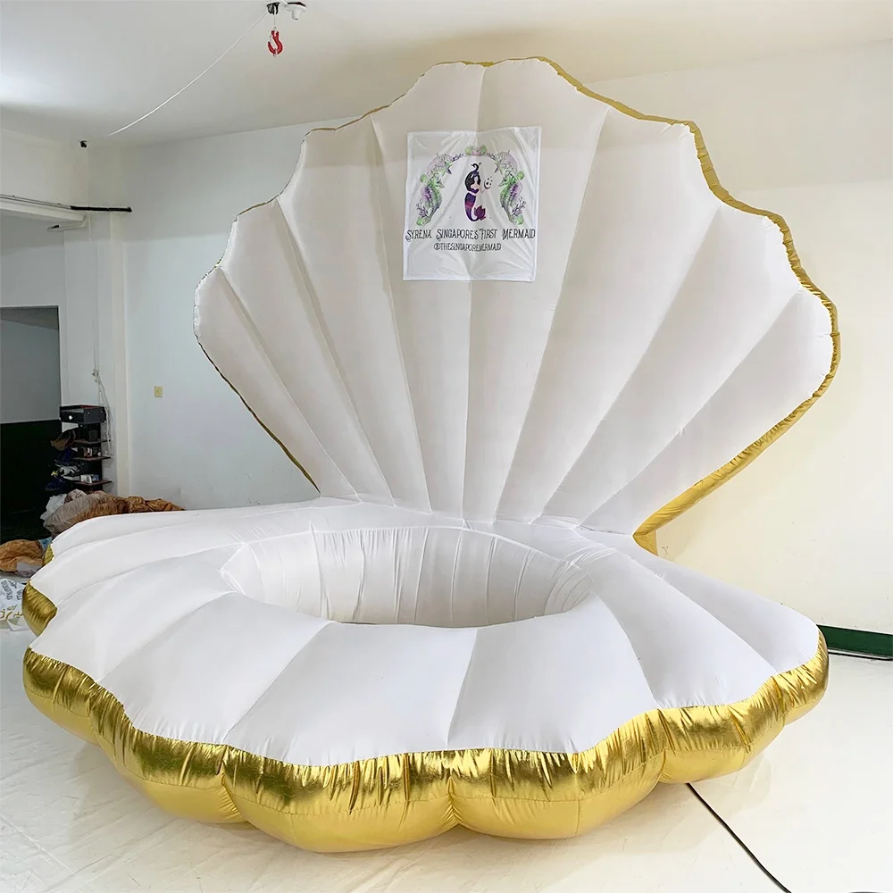 inflatable ocean sea series inflatable golden sea shell with led lights ...