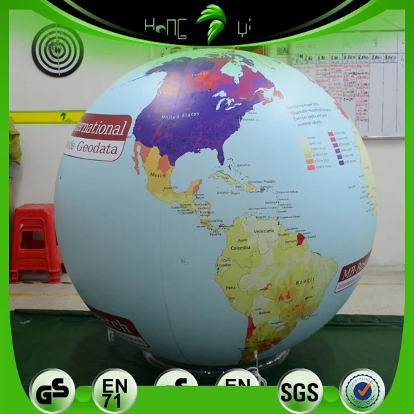 Giant Pvc Inflatable World Map Earth Sphere Balloon Customized ...