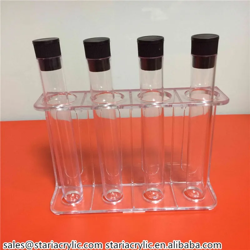 U Shaped Clear Acrylic Tube Holder Test Tube Rack in Lab 4 Slots ...