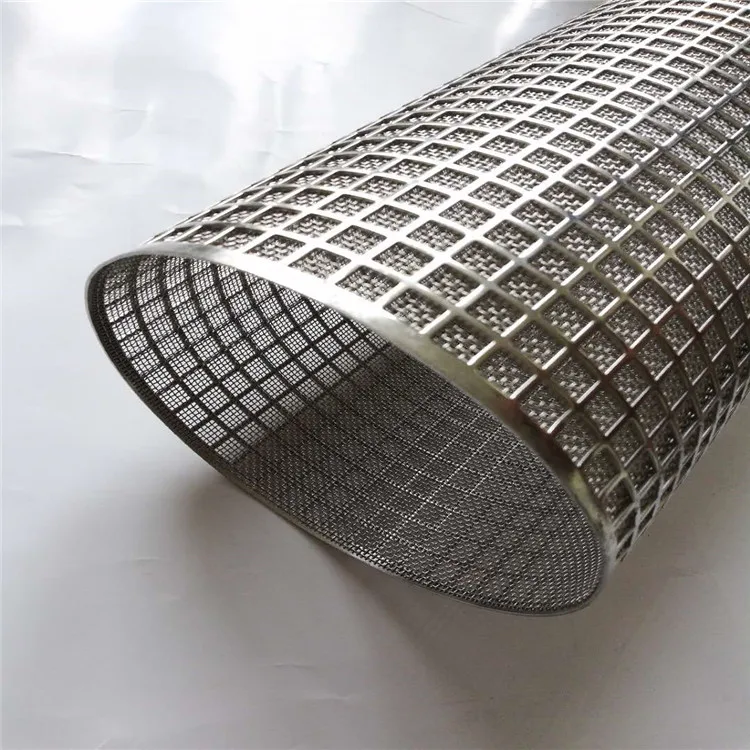 Stainless Steel Perforated Tube Wire Mesh Filter for Liquid Filtration