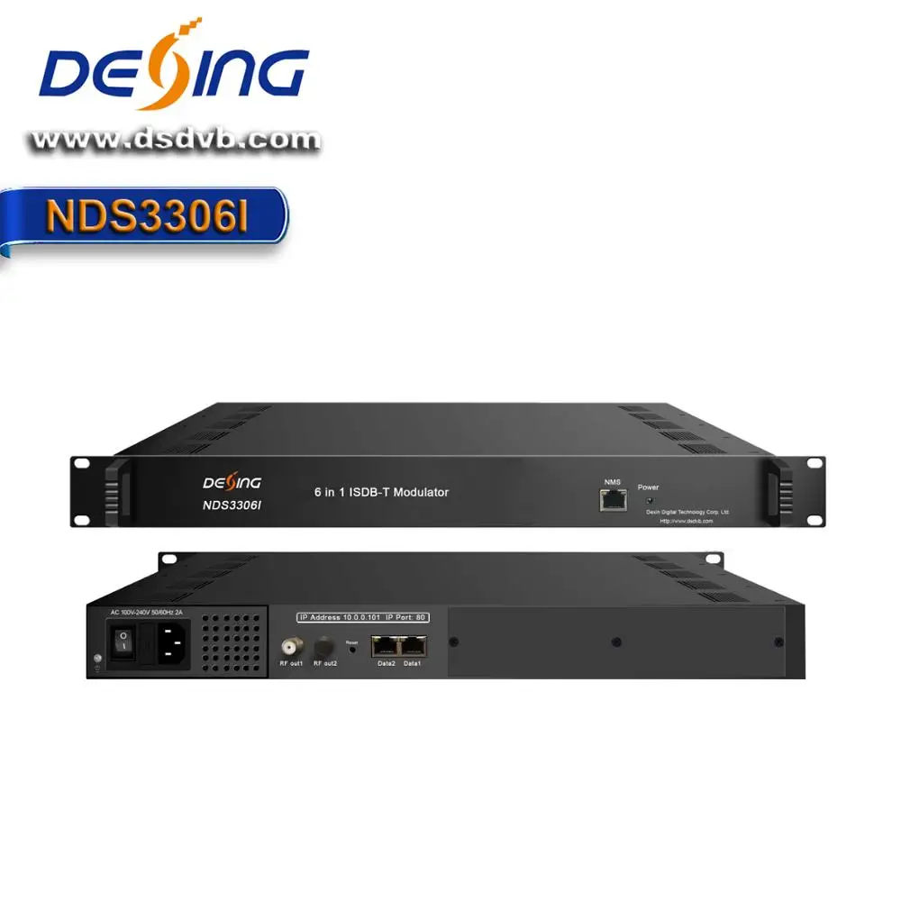 Dexin NDS3306i 8n1 and 16in1 and 20in1 IP to ISDBT modulator, ISDBT RF ...