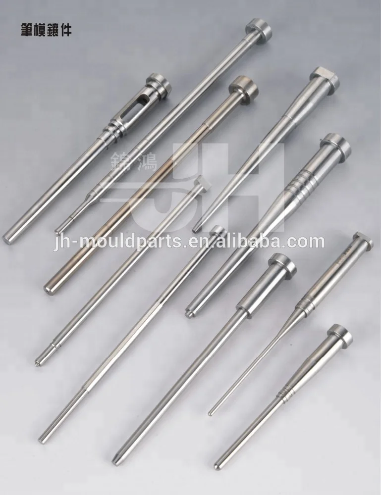 Jh001 Nitrided Skd-61 Straight Ejector Pin Mould Parts Durable Size D3 ...