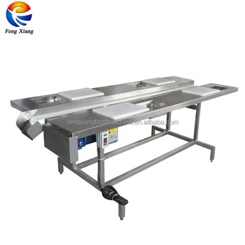 Vegetable Selection Inspection Work Table With Conveyor Under Shelf ...