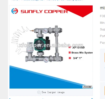 Sunfly Manufacture Underfloor Heating Manifold Brass Mixing System ...