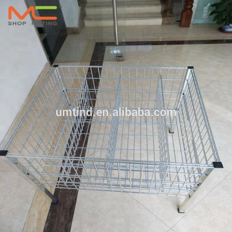 Portable Modern Retail Metal Wire Dump Bin Supermarket Promotion ...