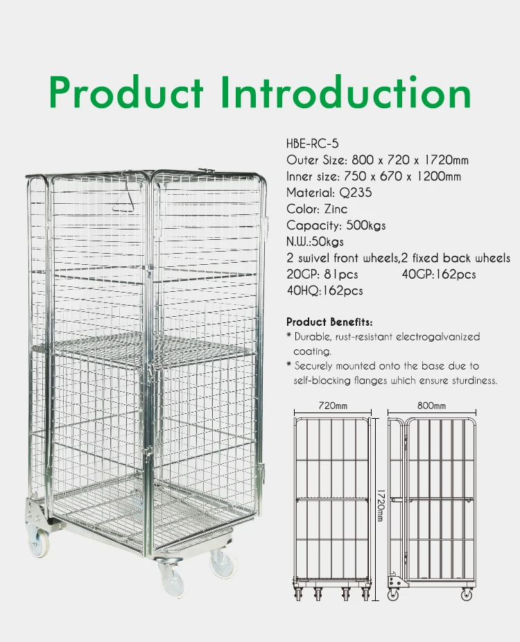 Wire Mesh Foldable Warehouse Cage Trolley for Transporting| Alibaba.com
