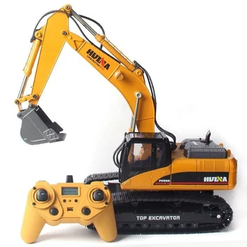 Hot Huina 1580 580 1:14 23ch Rc Excavator Metal Huina Rc Truck Big Excavator Full Alloy Electric ...