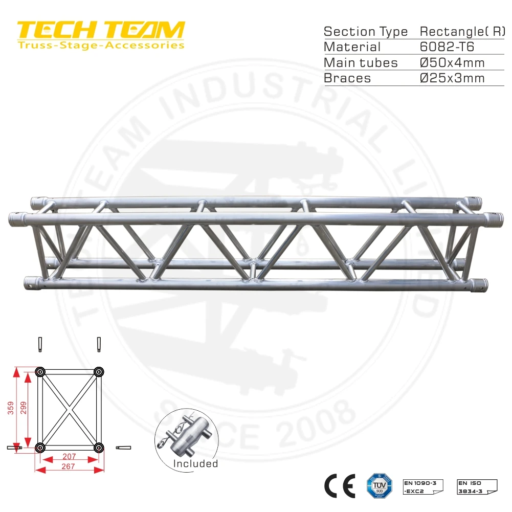 Hot Saled36-R Rectangular Truss Aluminum Tube Truss Round Pipe Truss