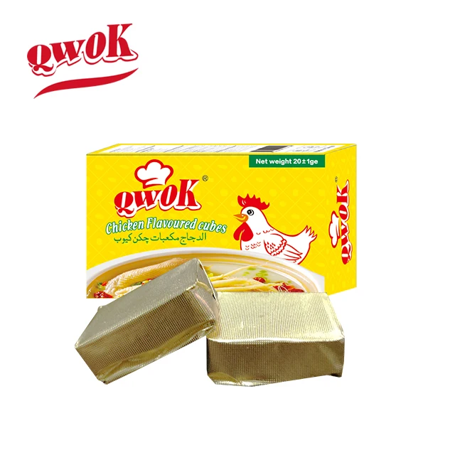 QWOK HALAL CHICKEN STOCK CUBE BOUILLON CUBE CHICKEN INSTANT SOUP CUBE ...