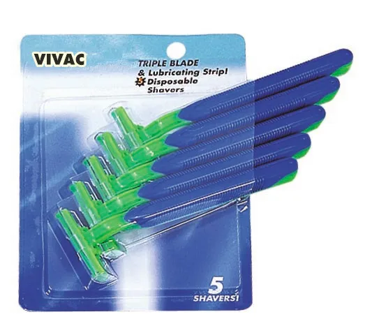 Skin Mate Twin Blade Underarm Disposable Razor With Lubricate Strip (5 ...