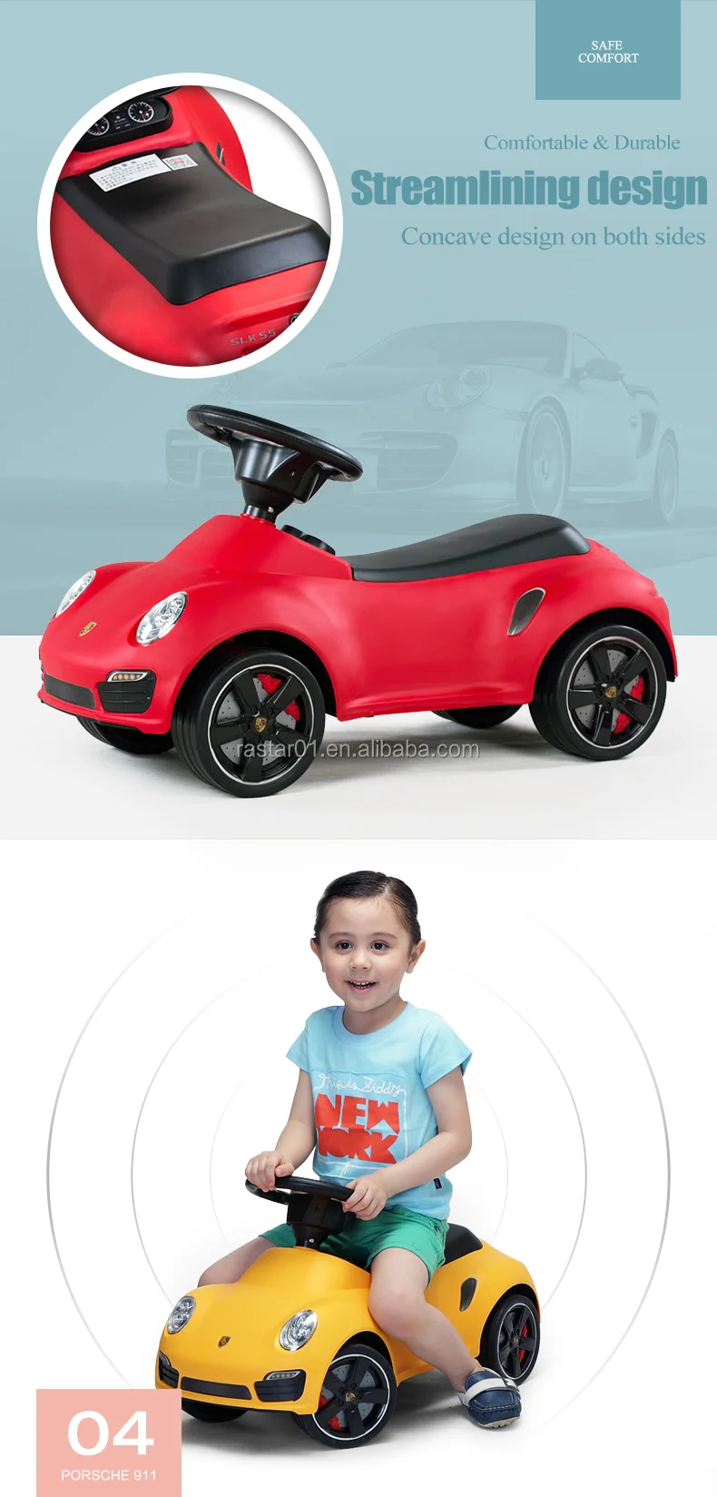 Porsche Child Ride On Foot To Floor Rastar Swing Car/balance Car Ride ...