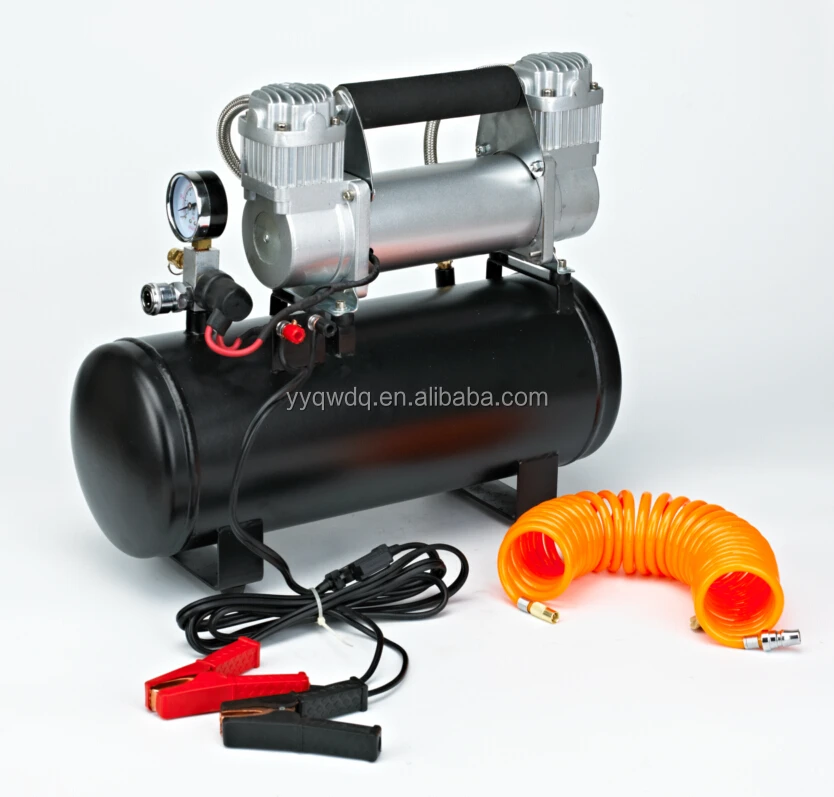 Double Cylinder 12v Air Compressor With Tank - Buy 12v Air Compressor ...