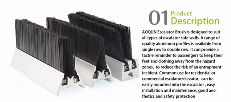 Elevator Step Skirt Escalator Brush Strip - Durable & Functional