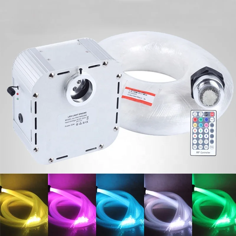 LED Plastic Fiber Optic Strands Ceiling Light Kit - RGB