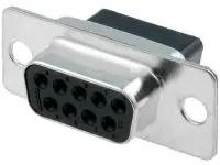 9 Pin Female High Density Crimp D-Sub Connector - ROHS Certified ...