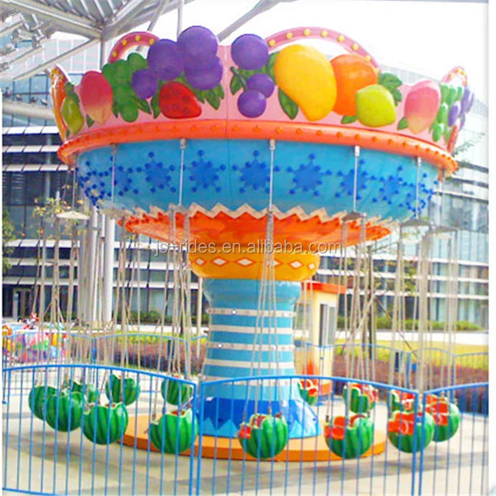 24 seats carousel kids portable children rides flying chairs swing ride ...