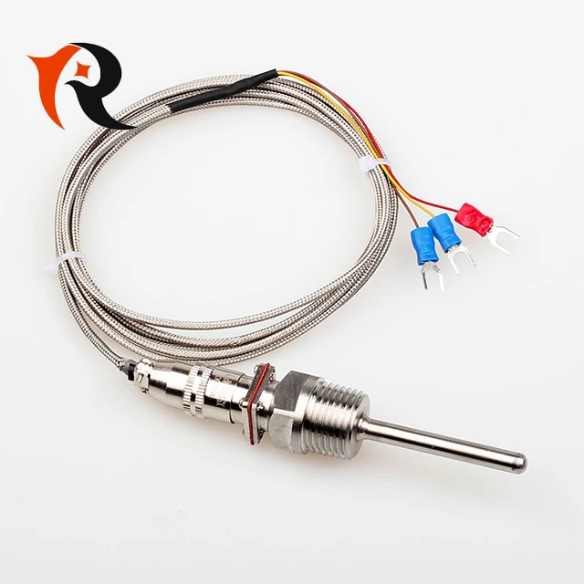K Type/pt100 Stainless Steel Probe L Shape Pt100 With Connector - Buy ...