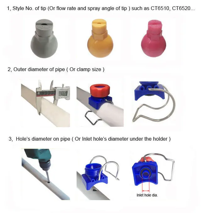 Adjustable Ball Clip Eyelet Nozzles - Cleaning Equipment
