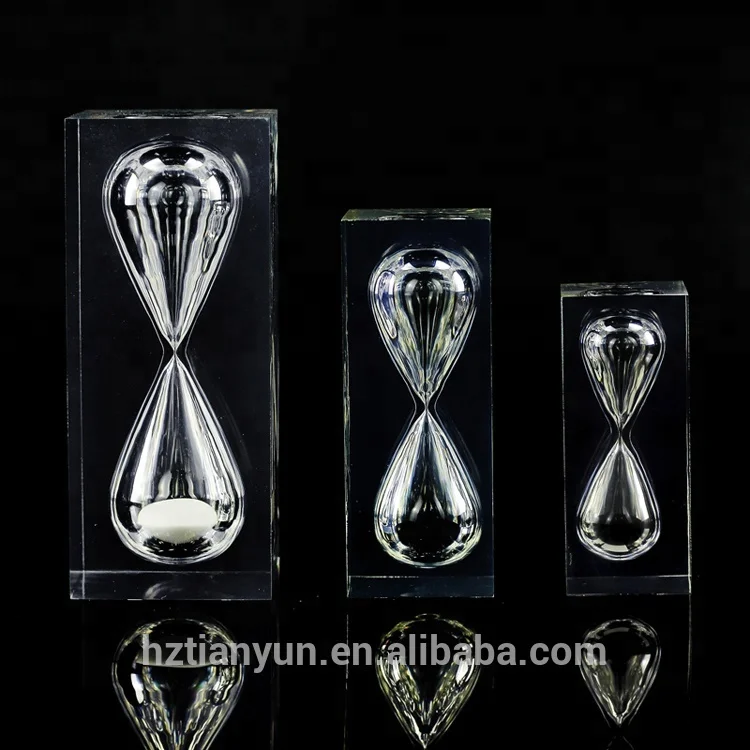 Acrylic Hourglass - Customizable Sand Timer Paper Weight
