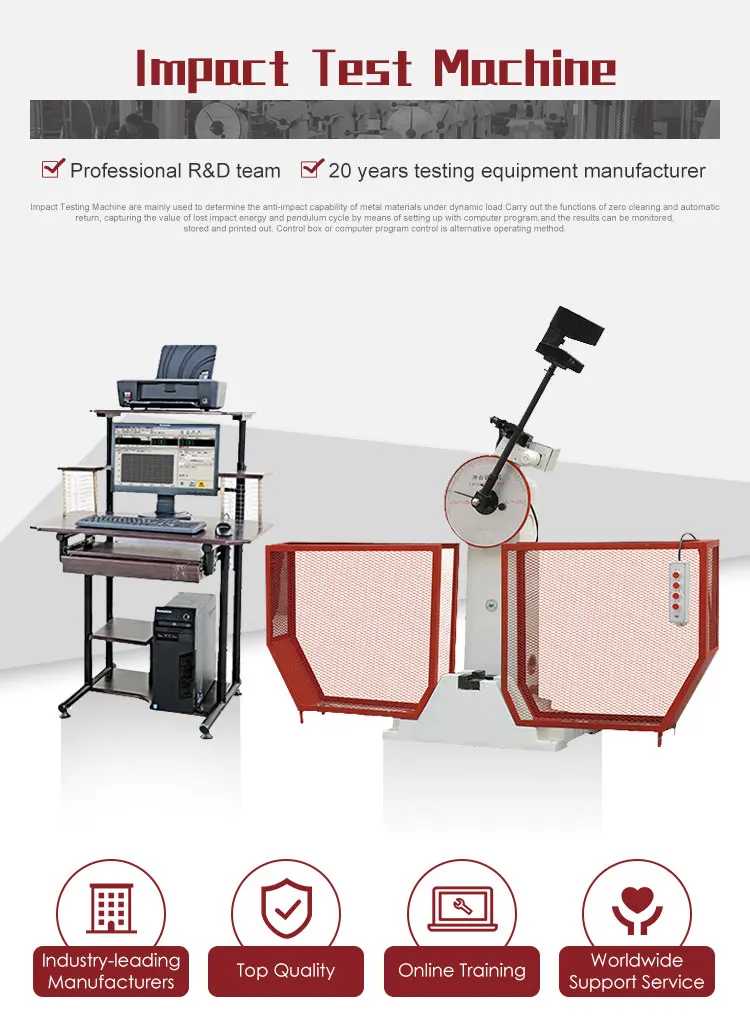 Charpy V-Notch Impact Verification Specimens Testing Machine