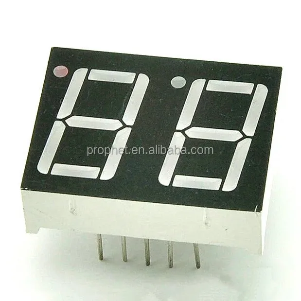 7 Segment Led Numeric And Character Display Module ( 0.5'' 0.56" Red 2 Digits Characters Common ...