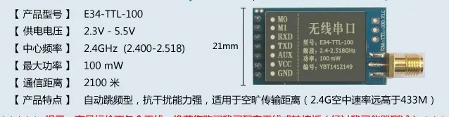2.4g Wireless Module,Uart Serial Port Data Transmission Transceiver ...