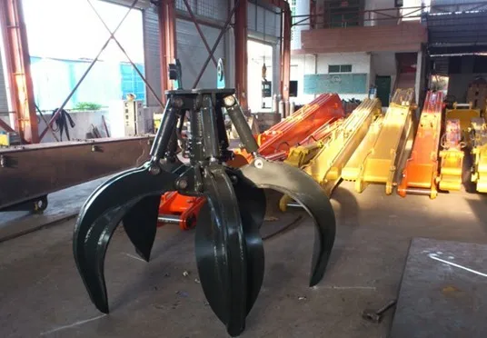 0.5cbm to 20cbm Grab Capacity Hydraulic Scrap Steel Grab Bucket Orange ...