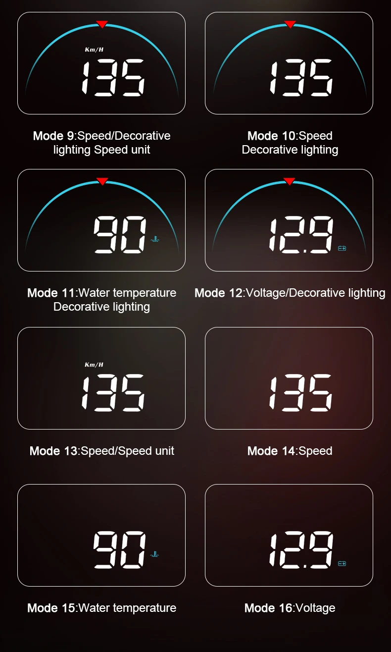 M8 HUD Digital Speedometer - Safe and Convenient OBD2 Gauge