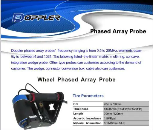 Ultrasonic Wheel Phased Array NDT Probe for Corrosion Inspection