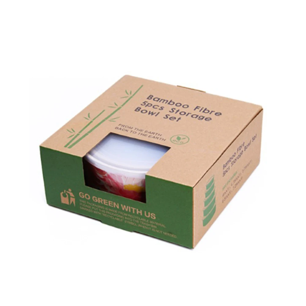 5 Tier Biodegradable Kitchen Eco Hot Lockable Round Food Container Leak ...