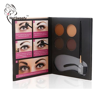 4 Colors Eyebrow Paint Powder Eyebrow Gel Eye Brow Enhancer Makeup Kit ...
