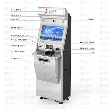Id Personal Identification Kiosk With Fingerprint Vein Scanner Id Card ...