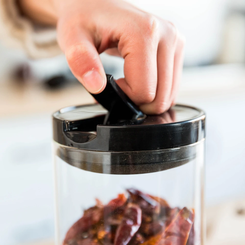 Transparent Food Storage Canister - Safe Borosilicate Glass Jar