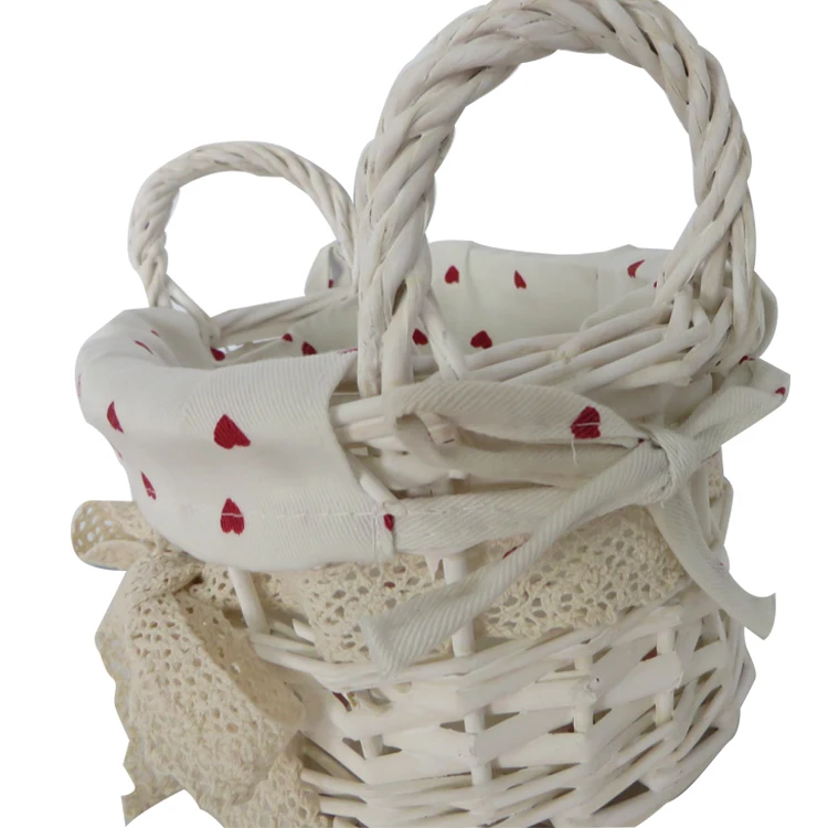 Handmade Empty Wicker Basket Christmas Fruits White Wicker Gift Basket ...