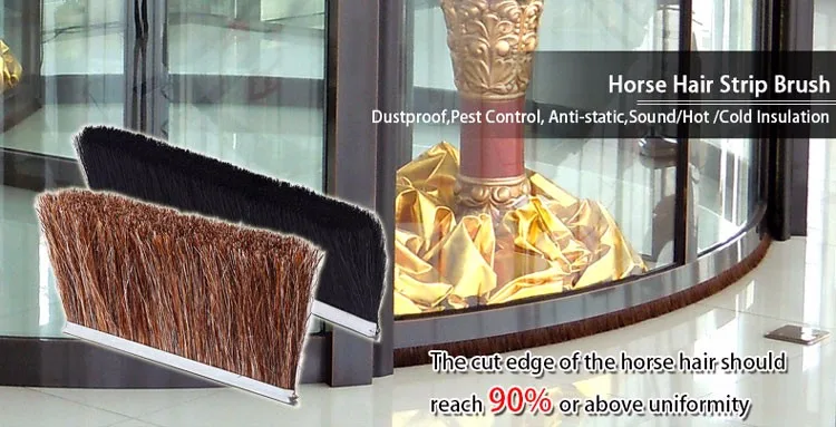 Soundproof Revolving Door Horse Hair Sweep Weather Brush Strip