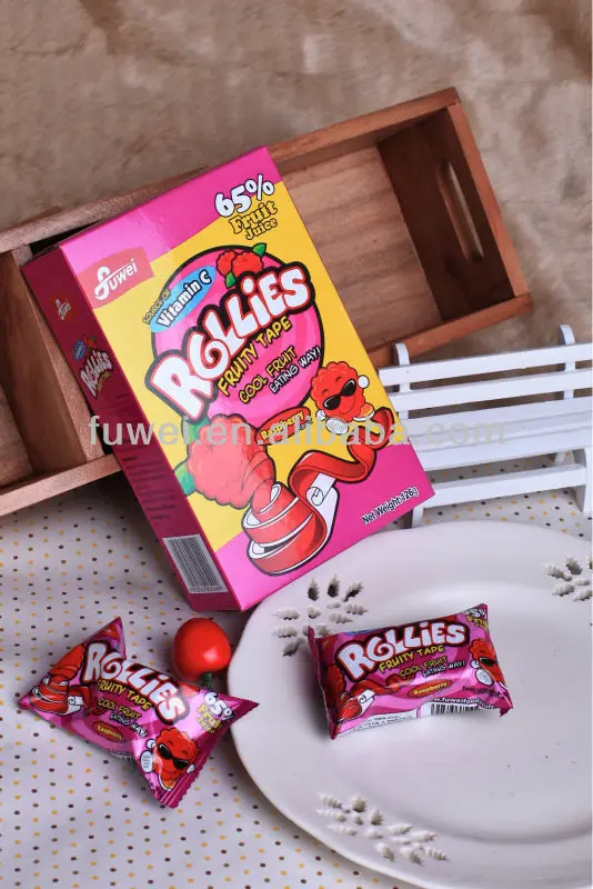 FUWEI Fruit Rollies Tape Vegetarian Gummy Jelly Pectin Candy