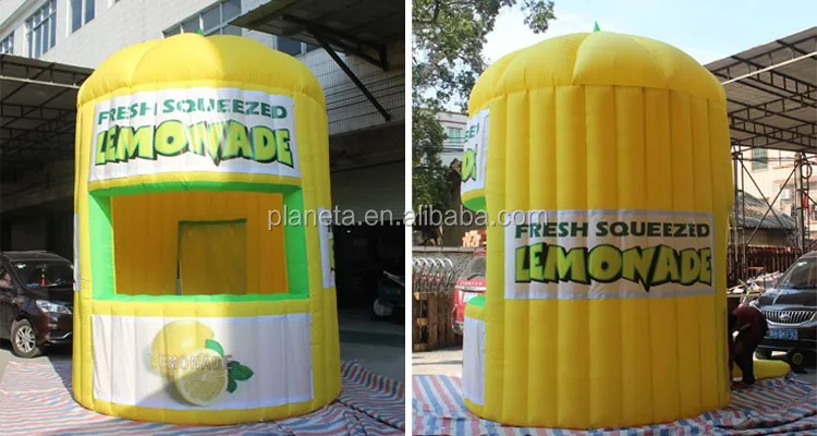 Inflatable Lemon Cartoon Booth Aerated Custom Made Sales Tent ...