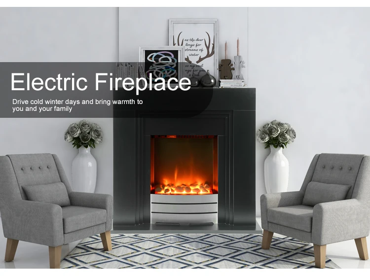 MDF Floating 220V Electric Fireplace Stoves - Estufa Flotante