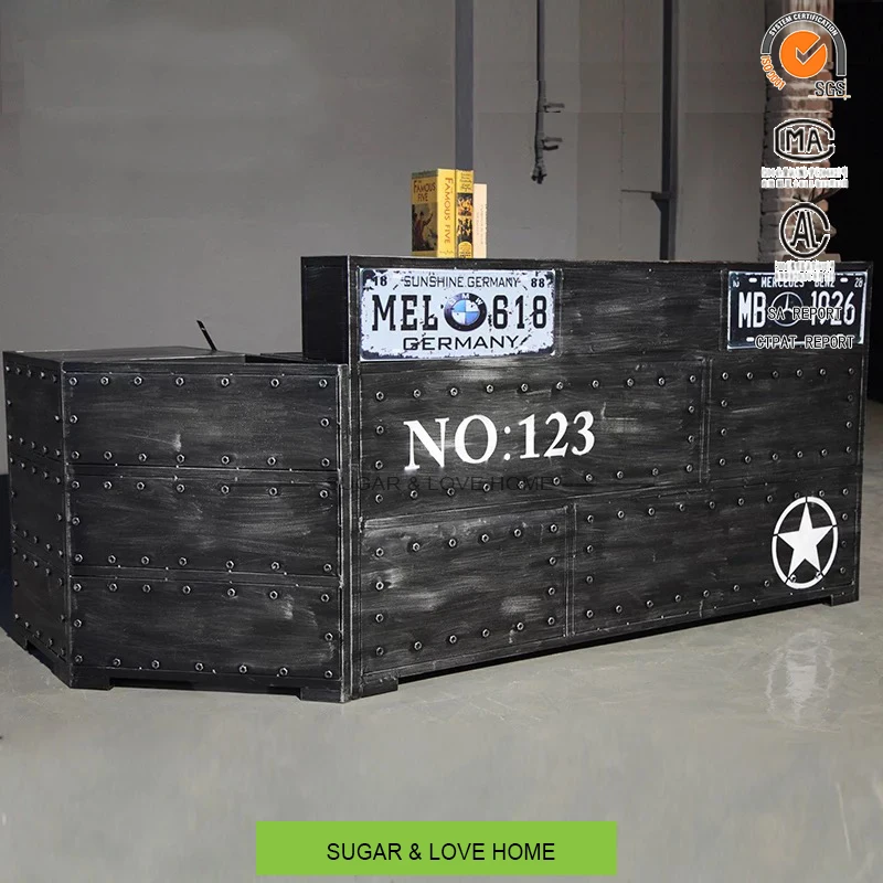 Shipping Container Style Reception Desk L Shape| Alibaba.com