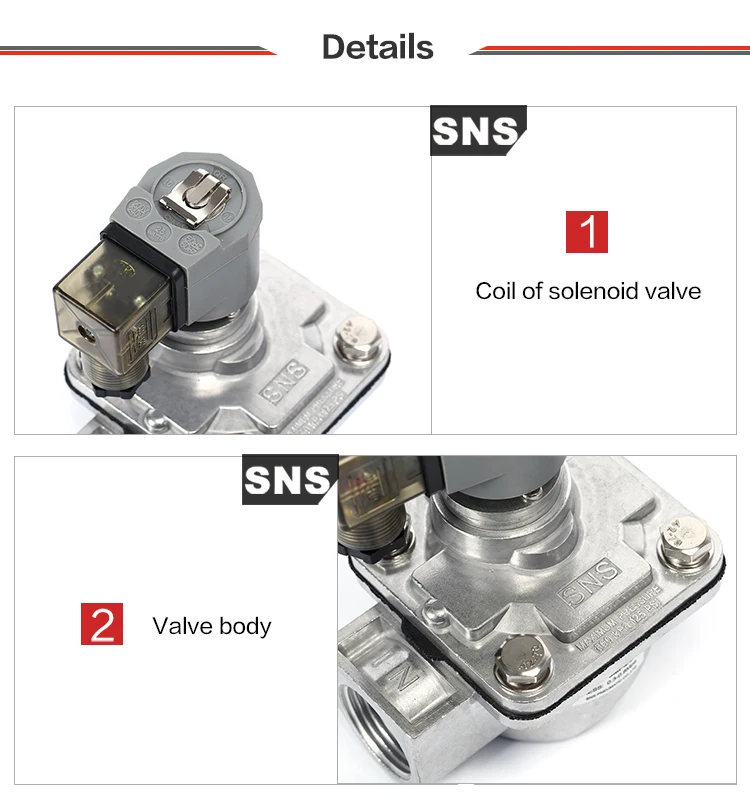Sns (smf Series) Pneumatic Air Thread Pressure Type Control Pulse Valve ...