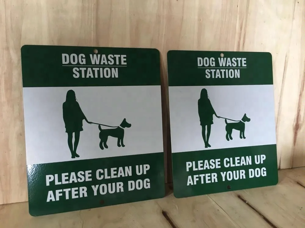 Pet Waste Station Outdoor Aluminum Weatherproof Dog Poop Sign Custom ...