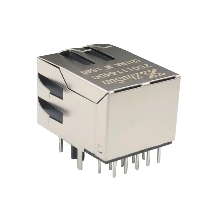 8P10C Gigabit Magnetic Jack Ethernet Female RJ45 Connector